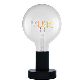 Osram 1906 Letter LED Tischleuchte Music-Schriftzug, Neon, 1,2W, E27, schwarz, kaltwei&szlig;, Textilkabel