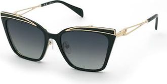 Blumarine Lunettes de Vue UBM225 301P ORO ROSE LUCIDO C/PARTI NERO LUCIDO 57/17/140 Femme