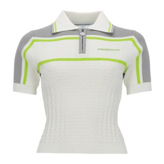Casablanca Tennis Polo Shirt - - Tops - Damen - Wei&szlig; - M