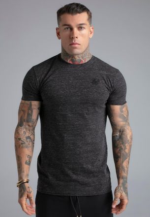 Siksilk Herren Schwarzes Melange T-Shirt XXL
