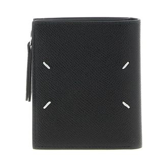 Maison Margiela Portefeuille bi-fold avec surpiq&ucirc;re signature - unisex - Accessoires - Noir - Taille: ONE Size