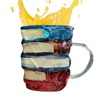 Generico B&uuml;cherbecher - Colored Book Cup, 2025 einzigartige B&uuml;cher, Batterien, Kaffee-Becher, Glasmaterial, buntes, Geschenk f&uuml;r Literaturliebhaber, Geschenk