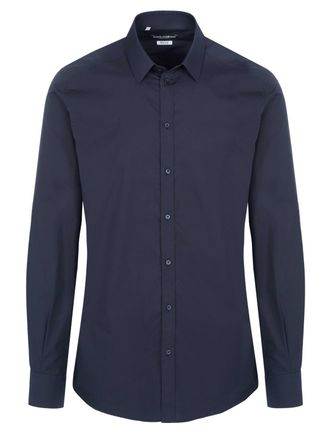 Dolce & Gabbana Gold Collection Hemd Marineblau