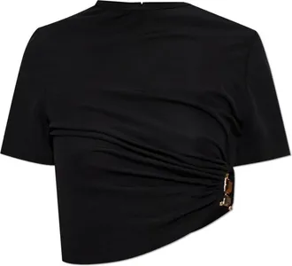 CHRISTOPHER ESBER Femme, Tops, Noir, Taille: 34 FR Bezel Quartz Ruched T-shirt