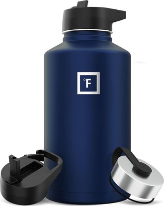 Iron Flask Edelstahl Trinkflasche mit Strohhalm - 650/950/1200/1800 ml - Kohlensäure Geeignet Auslaufsicher Doppelwandig Isoliert Thermosflasche BPA-Freie - Wass