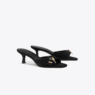 Tory Burch Lock Sandale mit Kitten Heel