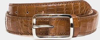 Reptiles House Star - Krokodilschwanzgürtel - Tabak