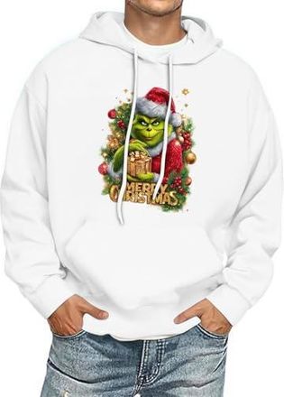 Generic Pull De No&euml;l Grinch Sweats &Agrave; Capuche Homme Pyjama Costume Moche Deguisement Sport D&eacute;guisement Adulte Hoodie Ensemble Pulls,Gilets Et Sweats Sweatshirt