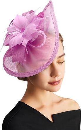 Dreshow Fascinator Chapeaux Tea Party Chapeau Vintage Pilulier Chapeau Bandeau Cocktail Chapeaux pour Filles et Femmes