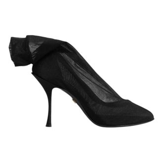 Dolce & Gabbana Schwarze Seiden Stretch Mesh Socken Stiefel - - Shoes - Damen - Schwarzk - 36 1/2 EU