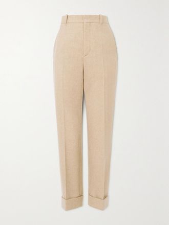 Chlo&eacute; Pantalon Fusel&eacute; En Laine Et Cachemire M&eacute;lang&eacute;s - Neutres