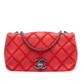 Chanel Pre-owned Vintage Umh&auml;ngetasche - - Pre-owned - Damen - Rot - ONE SIZE