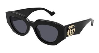 Gucci Lunettes pour femme, Noir-noir-gris, 51