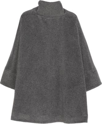 Emporio Armani Felted Wool Coat - grey