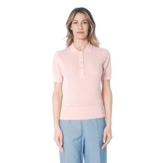 Alpha Studio Femme, Tops, Rose, Taille: 38 FR Polo mezza manica