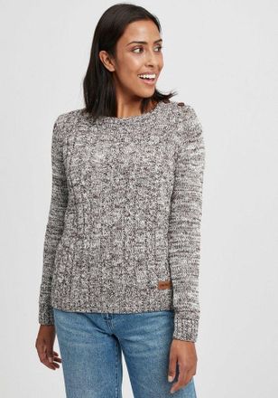 Oxmo Strickpullover OXPhia Strickpulli mit Zopfstrickmuster