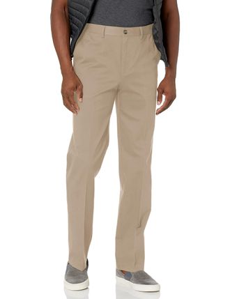 Savane Herren Performance-Chinohose mit Flacher Vorderseite Freizeithosen, Ultimate Mid Khaki, 40W / 29L