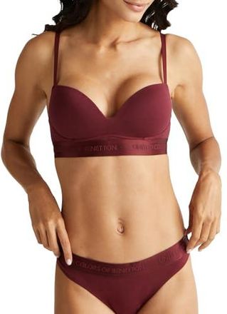 Benetton Reggiseno Imbottito 3op81r024 Soutien-Gorge, Rouge, L Femmes