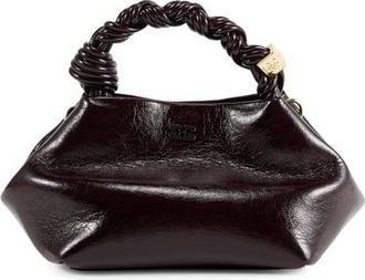 Ganni Sac &agrave; main Bou Small effet verni