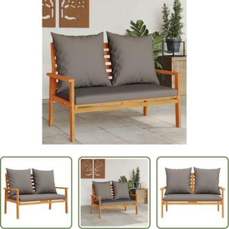 vidaXL Gartensofa - Gartensofa 120 cm mit Kissen Massivholz Akazie