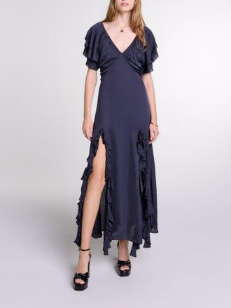 Maje Langes Kleid Mit Freiem R&uuml;cken - Schwarz - Gr&ouml;&szlig;e 34 - Maje