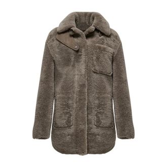 VSP Vsp, Femme, Vestes, Gris, Taille: 40 FR Gracie Shearling Coat