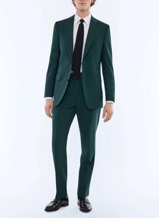 Fursac Costume ajust&eacute; en toile de laine - Taille 44 - Homme