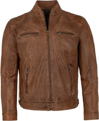Maddox Lederjacke Alessio MADDOX - Herren Lederjacke Lammnappa d´cognac