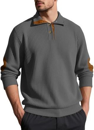 Generic Sweat &agrave; capuche l&eacute;ger uni pour homme, col montant, d&eacute;contract&eacute;, sportif, boutonn&eacute;, brod&eacute;, manches longues, tendance, pour entra&icirc;nement int&eacute;rieur et ex