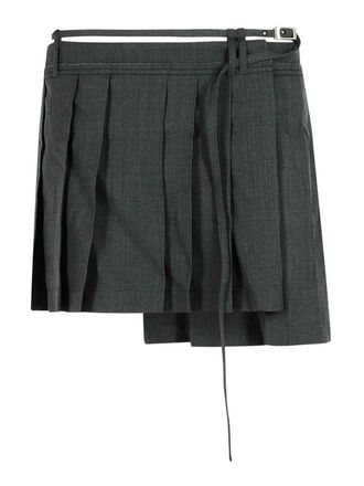 Acne Studios Jupe Midi - Gris