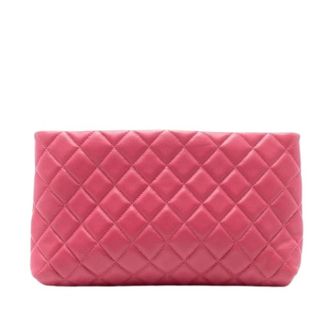 Chanel Pre-owned Quilted Lambskin Clutch - - Pre-owned - Damen - Rosa - ONE SIZE