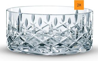 Nachtmann 2-teiliges Schalen Set, 11 cm Durchmesser, Noblesse, 96060, Snackschalen aus Kristallglas, Glasschalen spülmaschinenfest