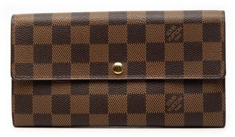 Louis Vuitton Portemonnaie - Damier Ebene Sarah Long Wallet - Gr. unisize - in Braun - f&uuml;r Damen