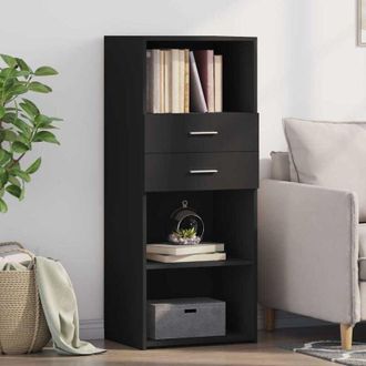 vidaXL Highboard Schwarz 50x42,5x124 cm Holzwerkstoff - Vidaxl