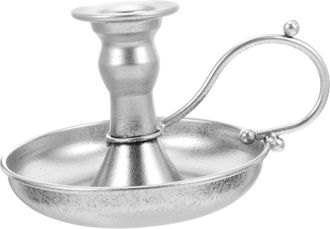 Cabilock Vintage Europ&auml;ischer Metall-kerzenhalter mit Griff Robuster Retro-tischkerzenst&auml;nder Vielseitiges Dekor f&uuml;r Hochzeit Party Tischmitte Franz&ouml;sischer Re