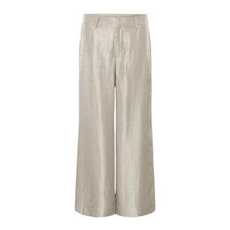 MY ESSENTIAL WARDROBE Femme, Pantalons, Beige, Taille: 38 FR Wide Pantalons