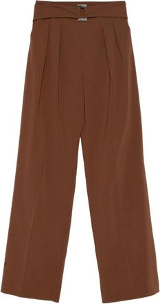 Patrizia Pepe Femme, Pantalons, Brun, Taille: 38 FR Wide Pantalons