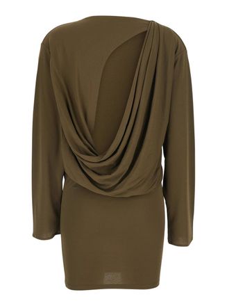 Jacquemus Womens Dress La Robe Mistral Green Viscose