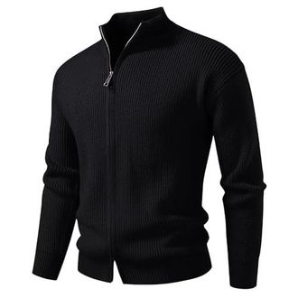 Generic Sweat &agrave; capuche pour hommes couleur unie pull homme sweat col rond pour hommes et femmes veste de sport &agrave; manches longues automne et hiver cardigan pu