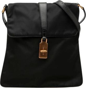Prada Sac bandouli&egrave;re Pre-owned en nylon - Femme - Pre-owned - Noir - Taille: ONE Size