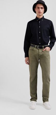 Eden Park Pantalon 5 Poches En Coton Stretch Beige Coupe Regular