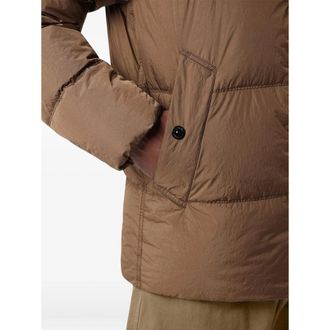 Stone Island Recycled Nylon Padded Down Jacket - Brown