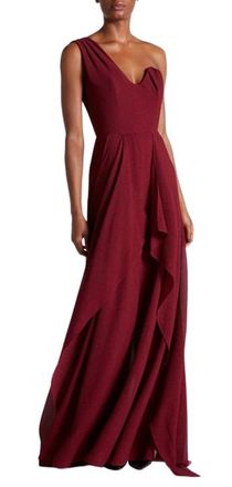 Roland Mouret Burgundy Silk Evening Gown Size XS