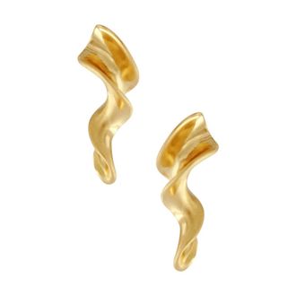 Dansk Copenhagen Curvilinear Ohrring - - Accessories - Damen - Gelb - ONE SIZE