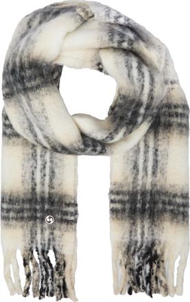 Comma Flauschiger Schal aus Wollmix mit Fransen