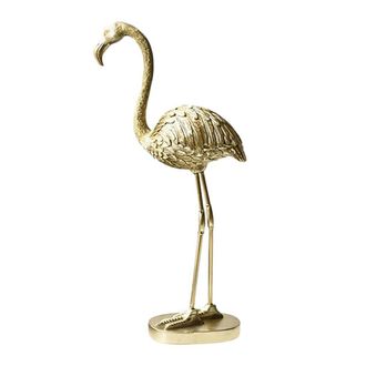 MagiDeal Fenteer Luxus Goldene Flamingo Dekoration Figuren Home Decor Aufenthaltsraum Ornament Prop Harz Desktop Display Geschenk, EIN