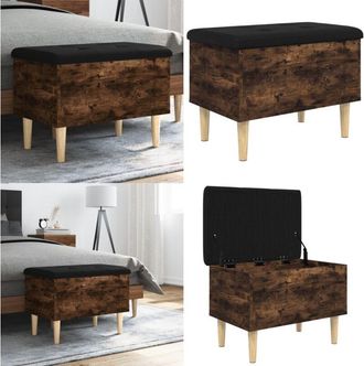 vidaXL Vidaxl - Sitzbank mit Stauraum R&auml;uchereiche 62x42x46 cm Holzwerkstoff - Wohnzimmer Dekoration - Stauraumbank - Garderobe - Schuhablage