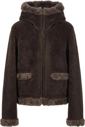 Moncler Leuctre Kurze Daunenjacke - - Jackets - Damen - Braun - M