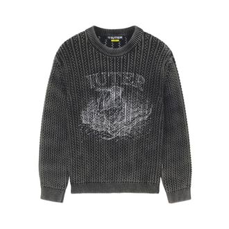 Iuter Damage Marmor Pullover - - Knitwear - Herren - Schwarzk - XS