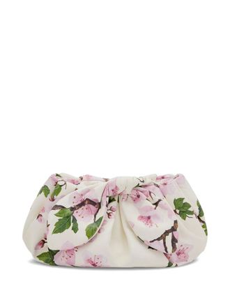 Oscar De La Renta pochette à fleurs - Tons neutres